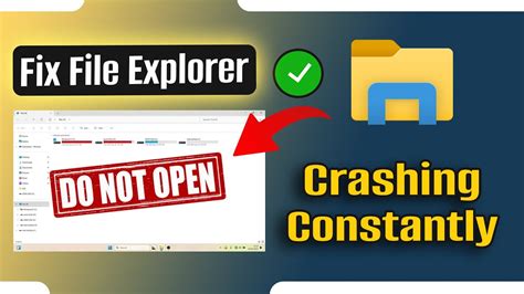 Fix Windows 11 File Explorer Crashing Top Solutions To Stop Freezing And Errors Youtube