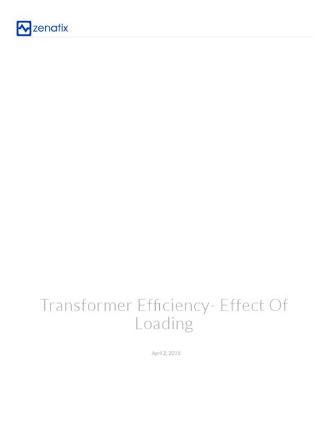 Transformer Efficiency Pdf Transformer Electric Power