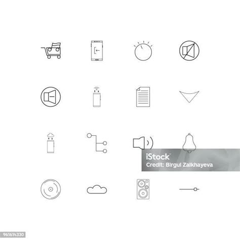 음악 선형 얇은 아이콘 설정합니다 간단한 벡터 아이콘 설명 0명에 대한 스톡 벡터 아트 및 기타 이미지 0명 디자인 문자