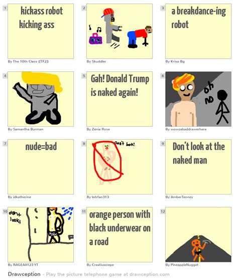 Kickass Robot Kicking Ass Drawception