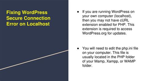 ppt how to fix secure connection error in wordpress powerpoint