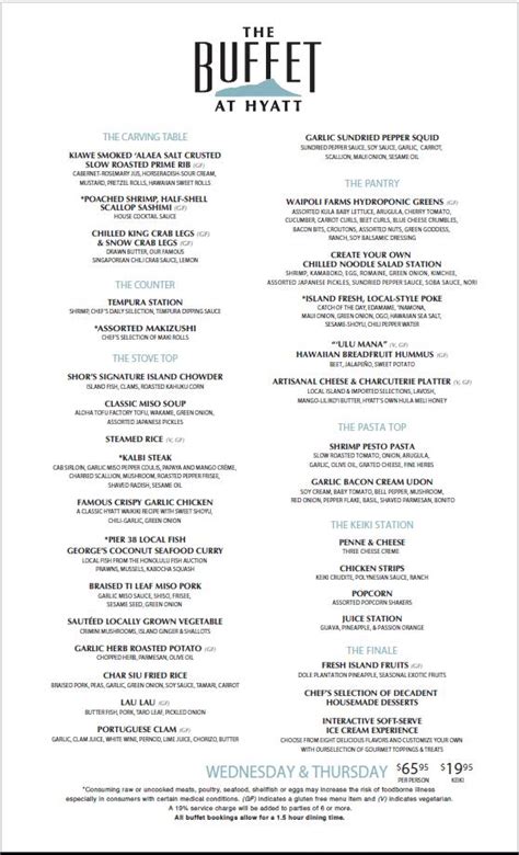 Hyatt Regency Breakfast Buffet Menu At Cora Turner Blog