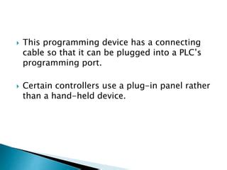 Programming Terminal Devices About Plc Ppt