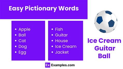 Easy Pictionary Words For Students Infoupdate Org