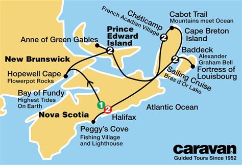 Explore Nova Scotia And Beyond With Caravan Tours Map Of Nova Scotia