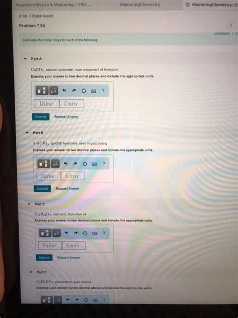 OneClass Pearson S MyLab Mastering 1181 MasteringChemistry O MasteringChemistryc Comments
