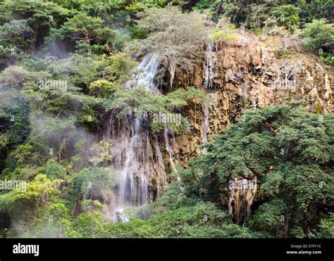 La Gloria Waterfalls Tolantongo Hot Springs Hidalgo Mexico Stock