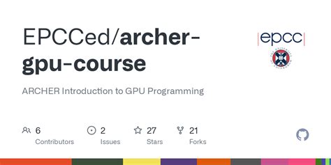 GitHub EPCCed Archer Gpu Course ARCHER Introduction To GPU Programming