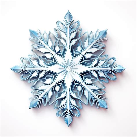 Premium Ai Image Snowflake Isolated On White Background Generative Ai