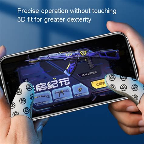 1 쌍 게임 슈퍼 전도성 실버 천 치킨 게임 손가락 커버 터치 스크린 미끄럼 방지 땀 방지 손 게임 손가락 장갑 색상 실버