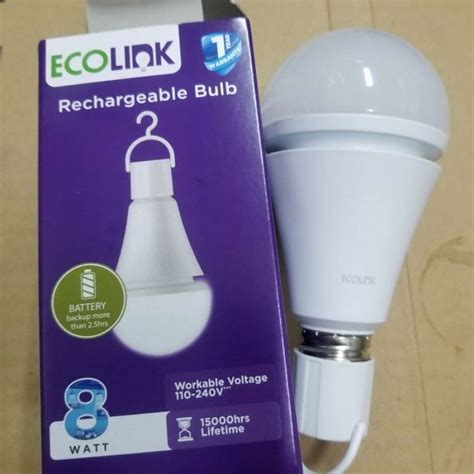 Jual Lampu Rechargeable Bulb Ecolink 8 Watt Emergency Di Seller