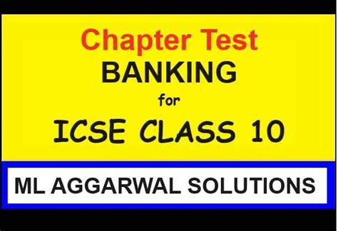 Banking Chapter Test Icse Class 10 Maths Ml Aggarwal Solutions Icsehelp