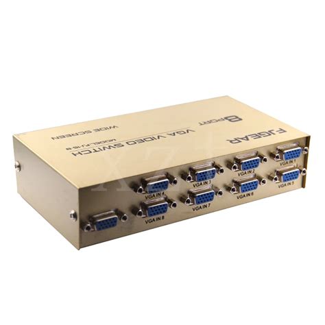 2019 Newest Arrival 8 Port VGA SVGA Switch Box 8 Input 1 Output VGA Monitor Share Switch For