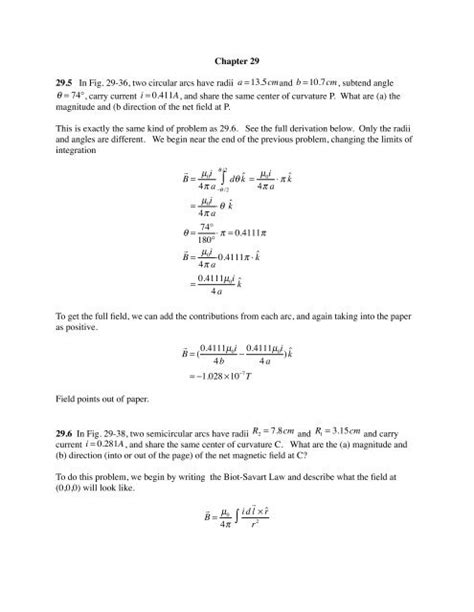 Chapter 29 Homework Solutions