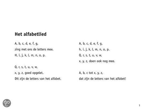 Alfabet Lied Versje