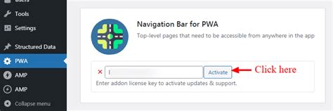 How To Use Navigation Bar For Pwa Addon Pwa For Wp Documentation