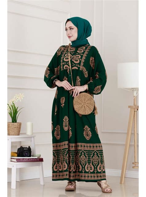 Green Modest Dress