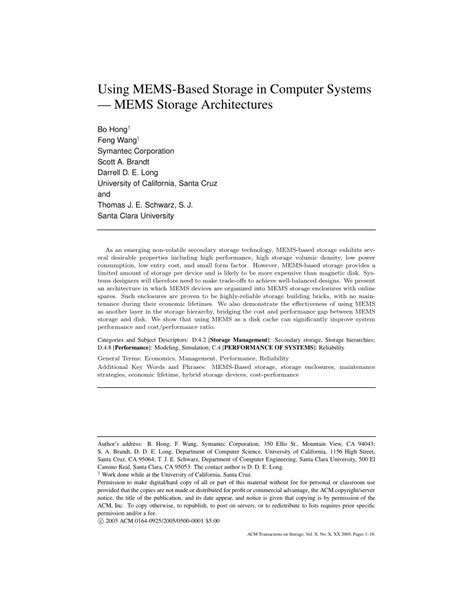 pdf using mems based storage in computer systems mems storage