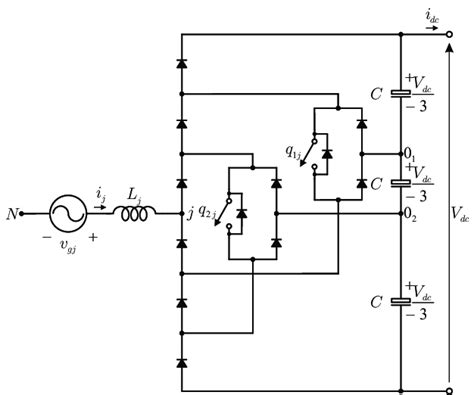 One Phase Leg Of The Three Phase Four Level Reduced Switch Count Download Scientific Diagram