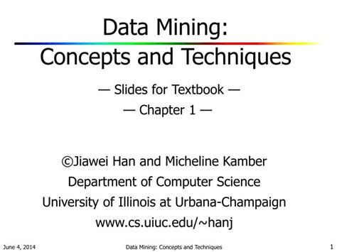 PPT Data Mining Concepts And Techniques Slides For Textbook Chapter PowerPoint