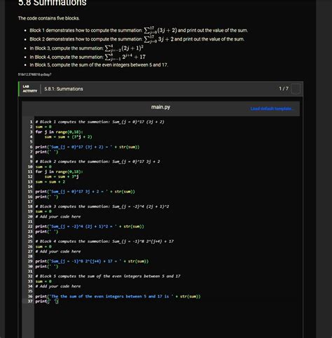 Solved The Code Contains Five Blocks Block 2 Demonstrates How To