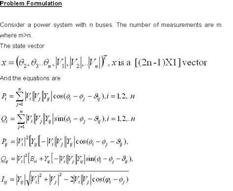 Power Power System State Estimation Part 1