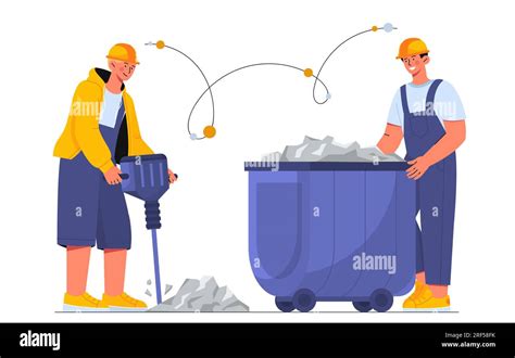 Men Mining Of Minerals Vector Concept Stock Vector Image Art Alamy