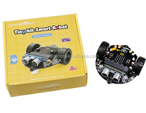 Yahboom Tiny 비트 교육 스마트 장난감 로봇 자동차 악어 클립 인터페이스 Ce 및 Rohs Bbc Microbit