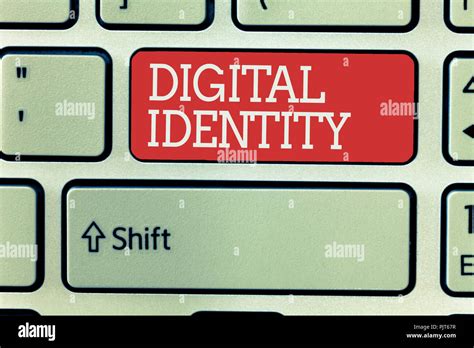Word Writing Text Digital Identity Business Concept For Information On Entity Used By Computer