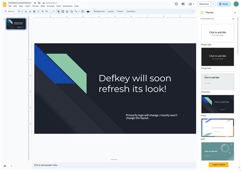 Google Slides PC Keyboard Shortcuts DefKey