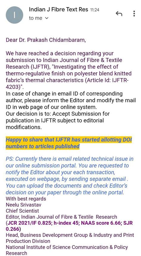 Dr Prakash C On Linkedin Dear Friends Happy To Share That Our Paper Accept To Publish In Reputed…