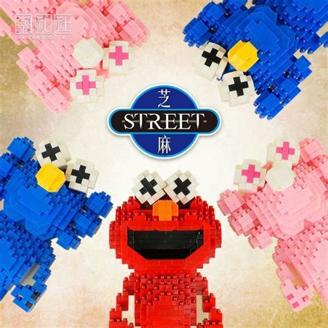 Cartoon Kaws Diamond Building Blocks Diy Nano Block Lego Toy Shopee