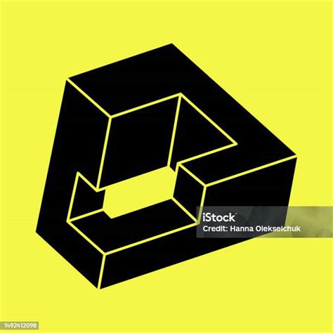착시 불가능한 모양 광학 예술 작품 기하학적 도형 에셔 역설 0명에 대한 스톡 벡터 아트 및 기타 이미지 0명 3차원 형태 개념 Istock