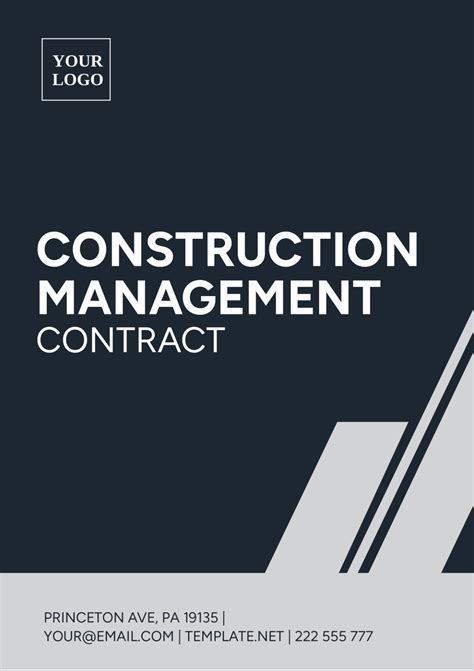 Free Construction Management Contract Template To Edit Online