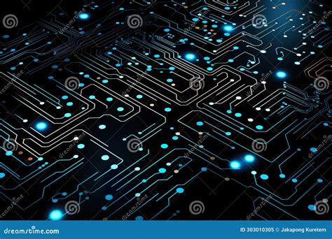 Circuit Board Technology Pattern Isolated On Black Stock Illustration Illustration Of Science