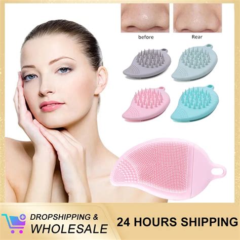 2in1 페이셜 메이크업 실리카 젤 블랙 헤드 페이셜 클린 실리콘 샴푸 브러쉬 샤워 마사지 워시 패드 페이스 각질 제거 브러쉬 Aliexpress