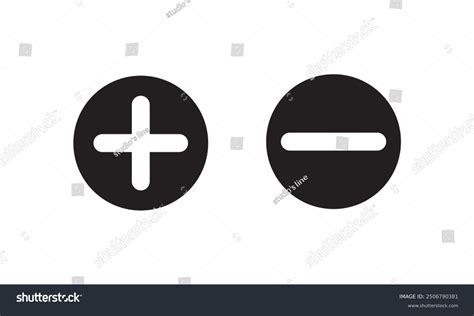 Plus Minus Add Subtract Icon Set Stock Vector Royalty Free 2506790381 Shutterstock