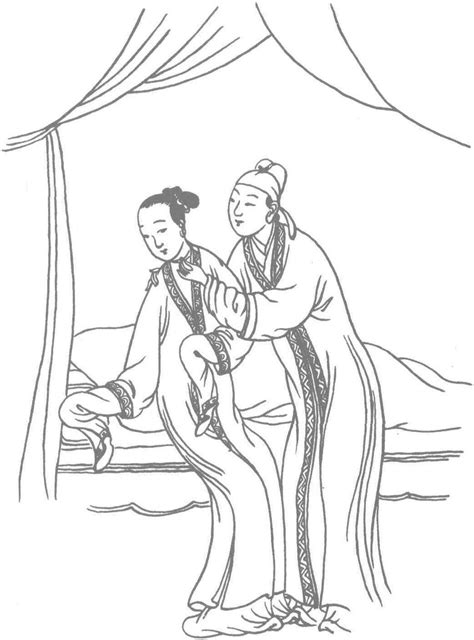 173 北西厢记插图之莺莺与张生相会 传统艺术 图片