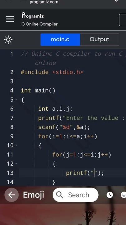 Making A Triangle Using Your Own Favourite Emoji Reels Cprogramming Viral Trending