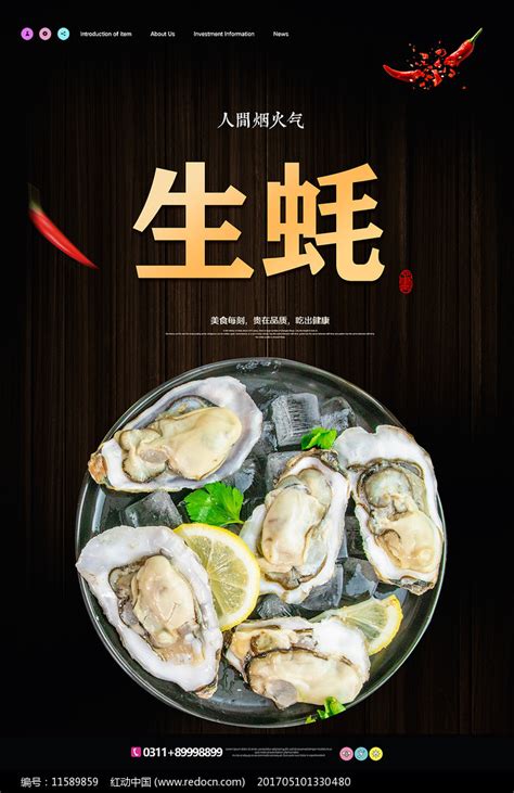 生蚝广告海报图片下载红动中国
