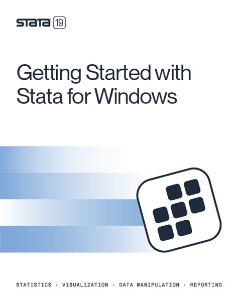 Stata Bookstore Getting Started With Stata For Windows Release 19
