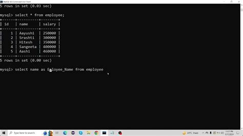 Basic Mysql Tutorial Part 13 Alias Operator Youtube