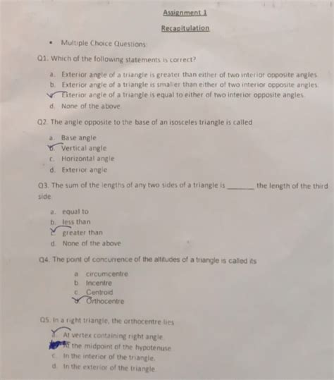 assignment 1recapitulation multiple choice questions q1 which of th