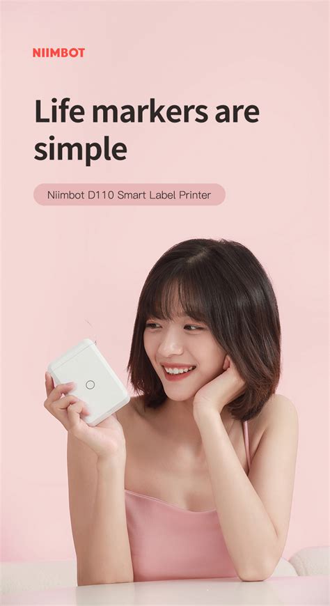 Niimbot D110 Label Maker Machine With Tape Portable Bluetooth Label Printer For Storage Office