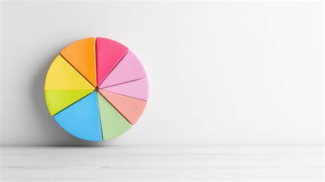 Colorful Pie Chart Representing Data Distribution Showcasing Vibrant