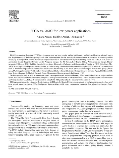 Pdf Fpga Vs Asic For Low Power Applications Dokumen Tips