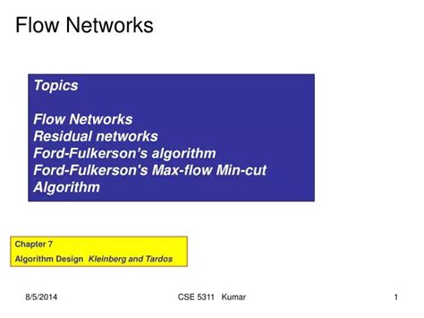 PPT Flow Networks PowerPoint Presentation Free Download ID 2901460