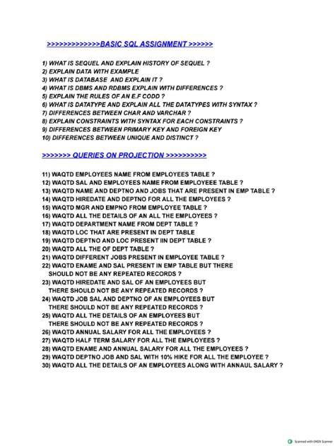 Sql Ques Pdf