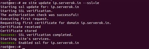 Enable SSL For A Site In EasyEngine ServerOK