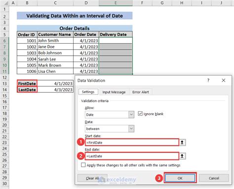 Using Excel Data Validation In Date Format 4 Examples